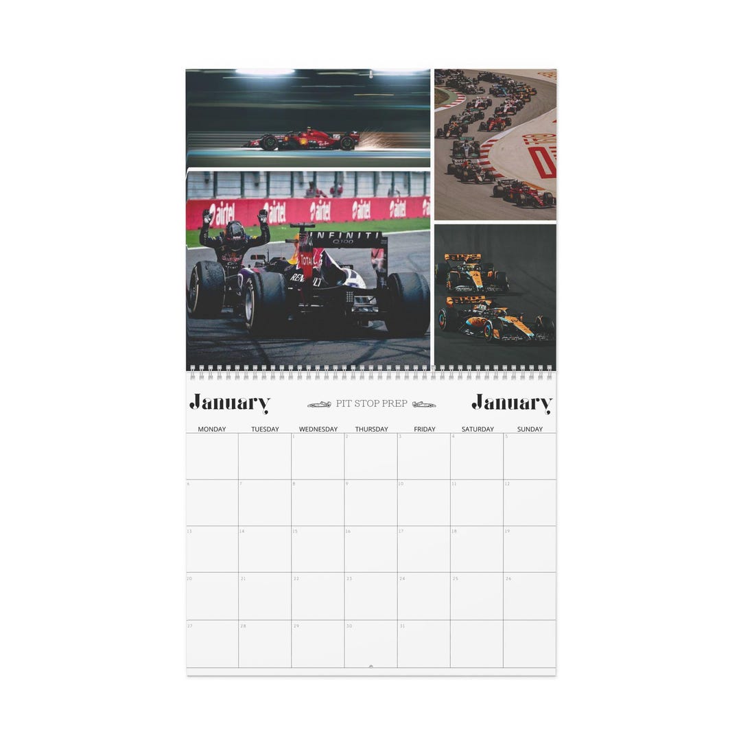 Custom Formula 1 Wall Calendar, Create Your Own Collage of Photos, 2025 ...