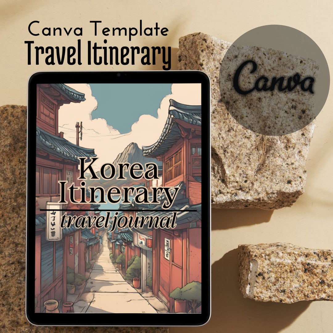 Custom Travel Itinerary Template Digital & Printable Vacation Planner ...