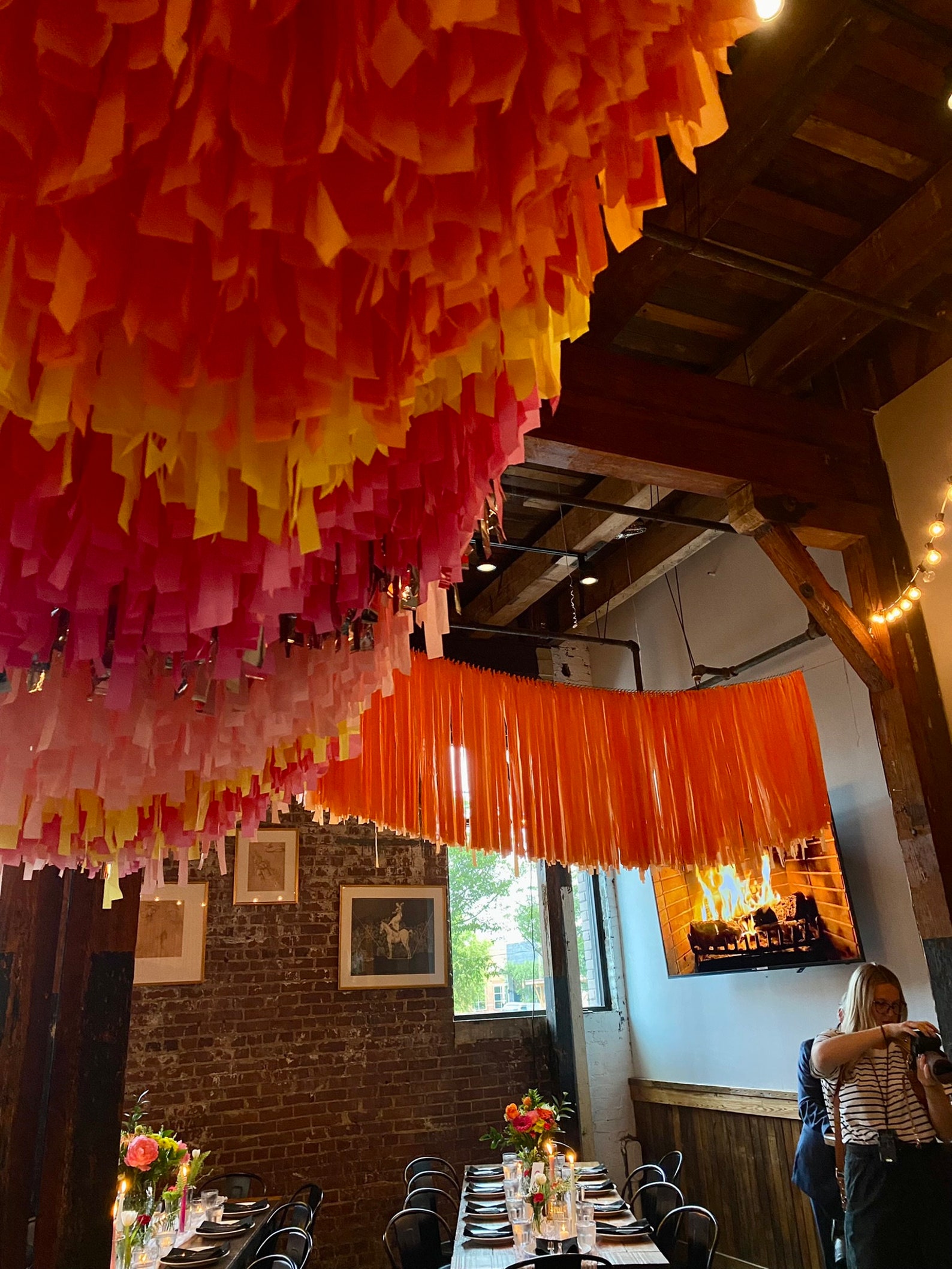 Colorful Ceiling Fringes, Ceiling Streamers, Bachelorette/graduation ...