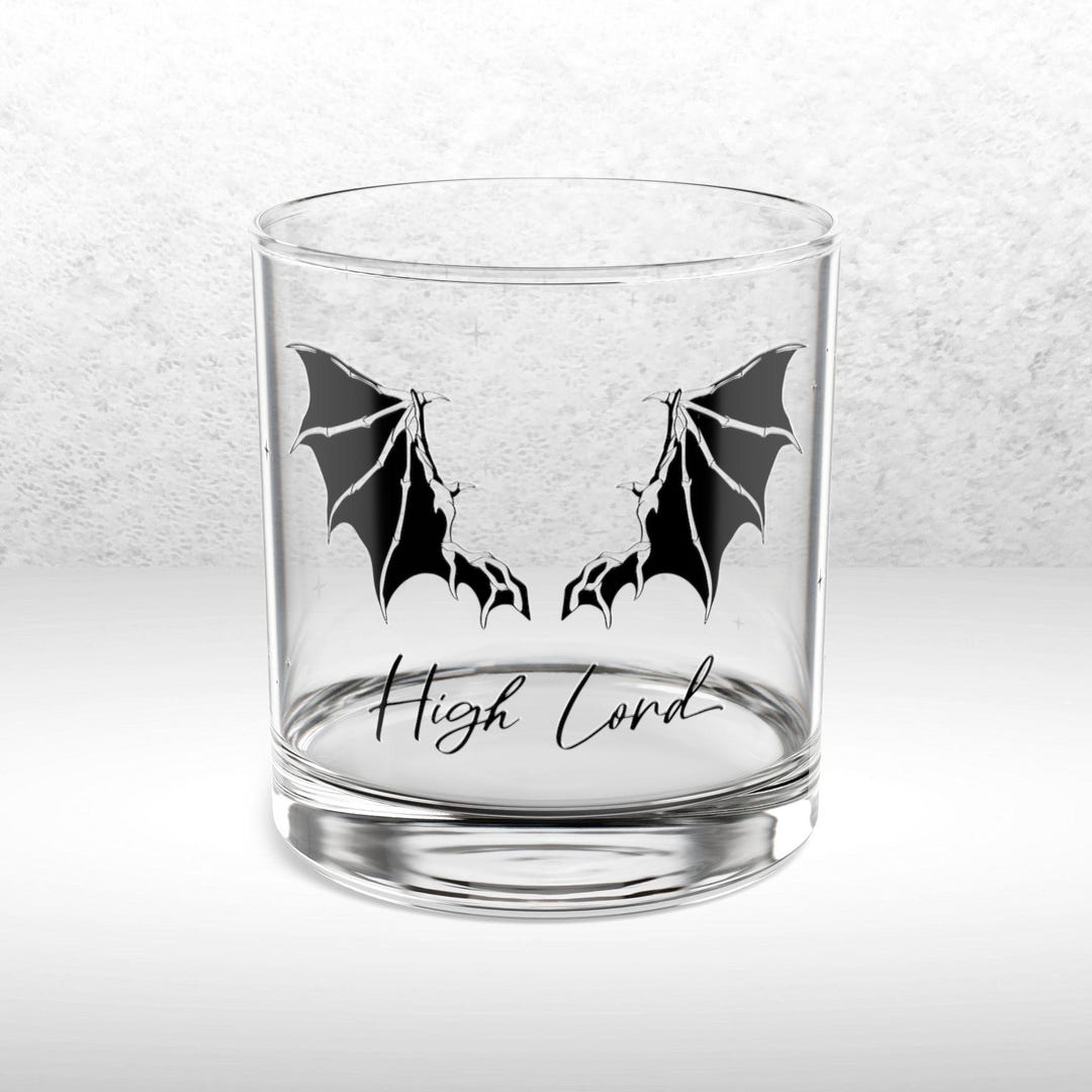 Rhysand Glass: Bookish Merch High Lord 10oz Acotar Cocktail Lowball ...