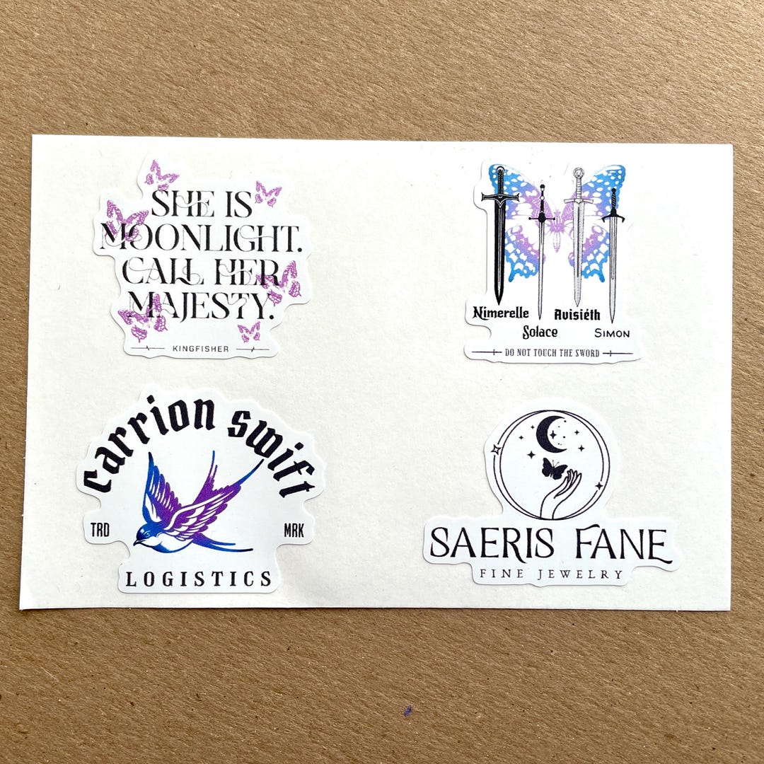 Kingfisher Inspired Stickers | Book Lover Merch Saeris Fantasy Romance ...
