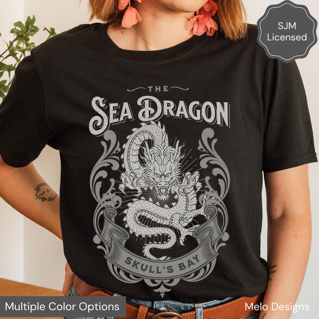 Tog Sea Dragon Licensed Shirt SJM Merch Bookish Gift Tee Aelin Rowan ...