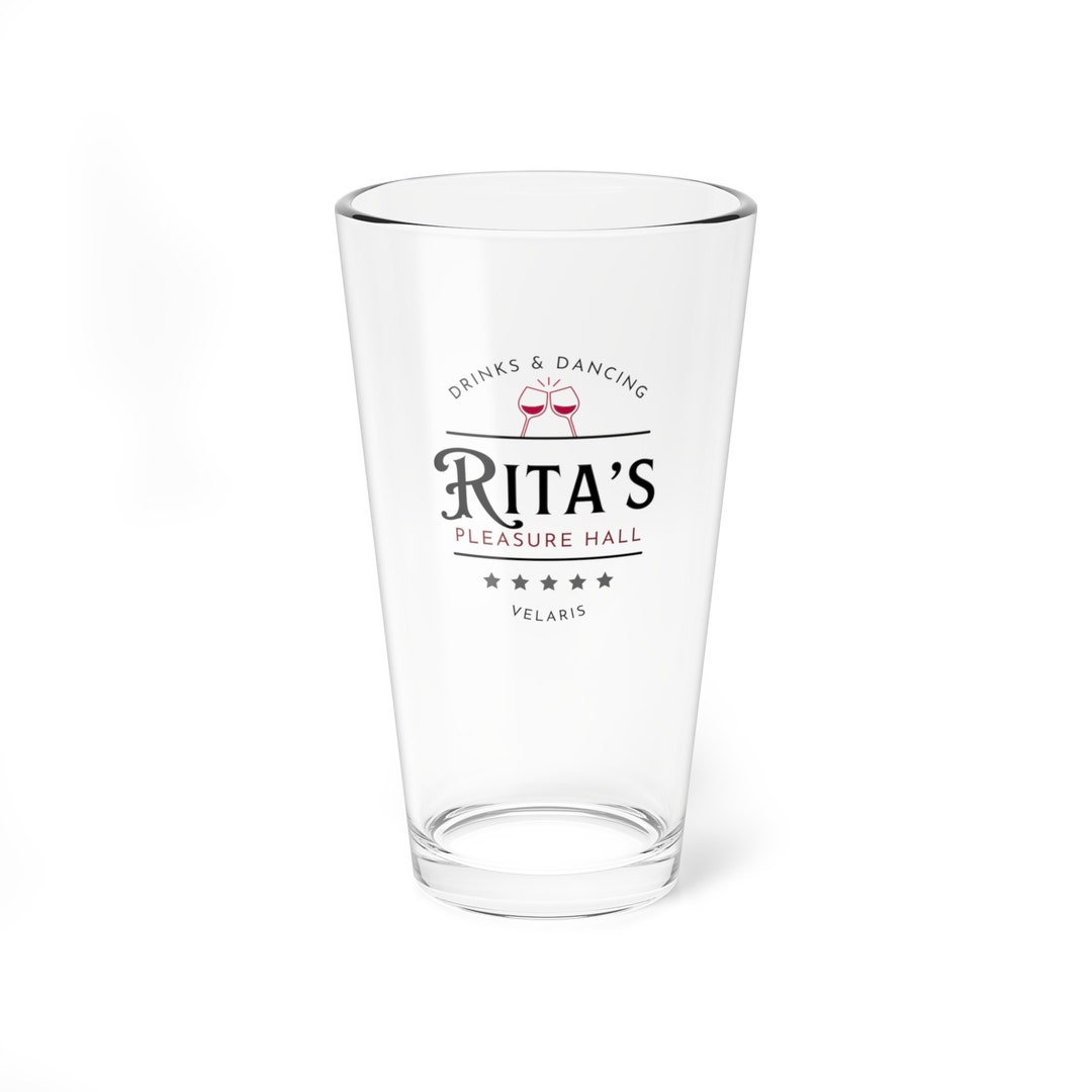 Acotar Rita's Bar Glass Bookish Merch 16oz Cocktail Fantasy Gift Acomaf Tumbler Velaris Mixing ...