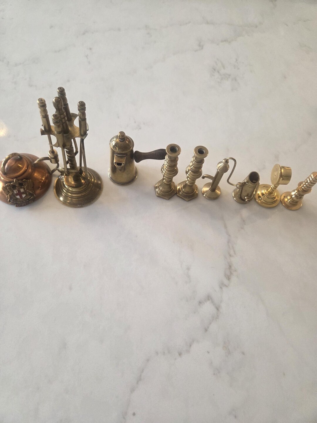 Vintage Brass Miniatures | Dollhouse Accessories | Miniature Brass ...