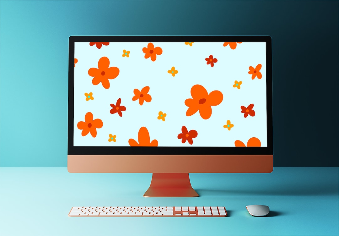 Boho Floral Desktop Wallpaper - Etsy
