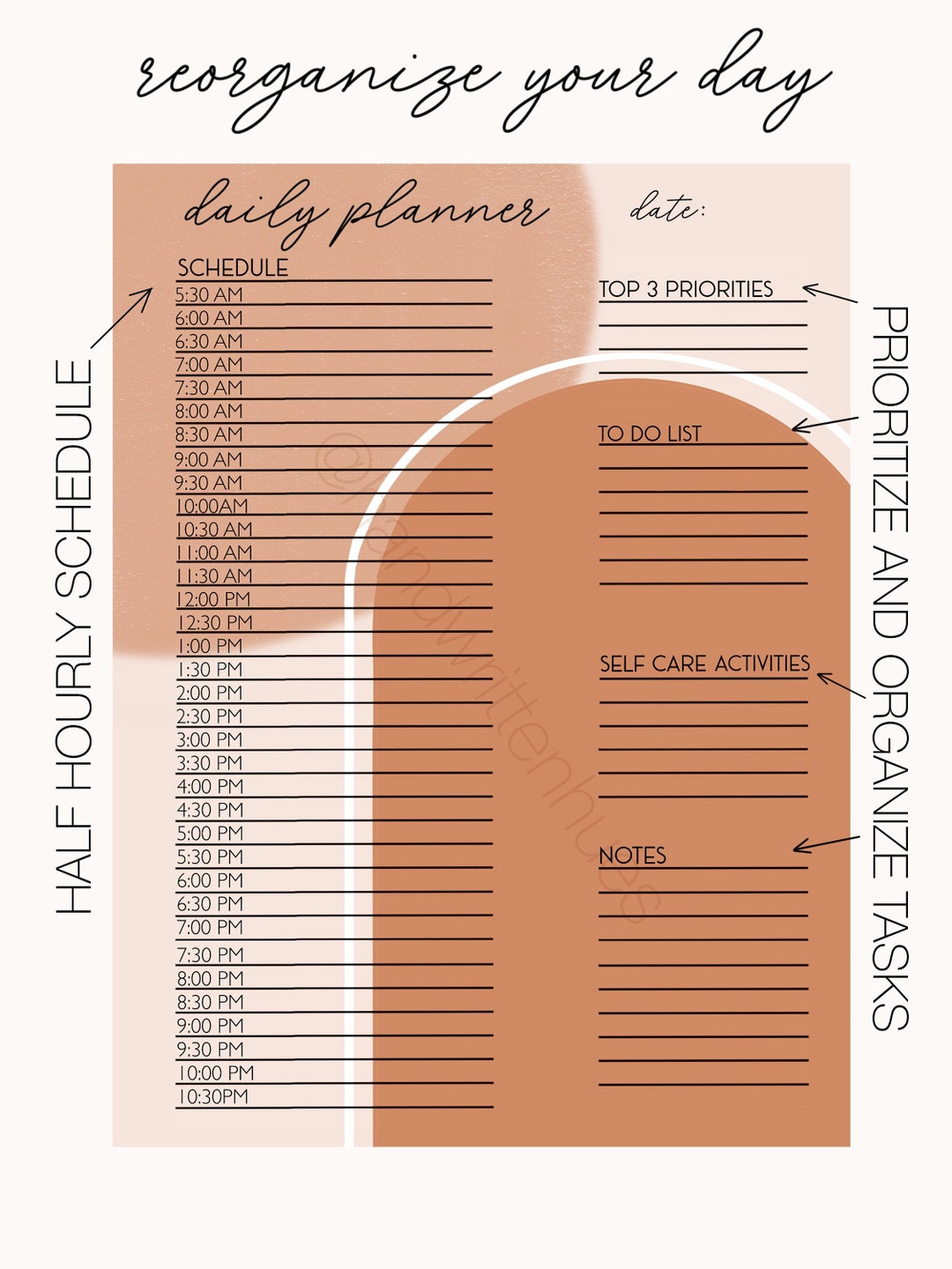 6 Boho Daily and Weekly Planner Template Download - Etsy