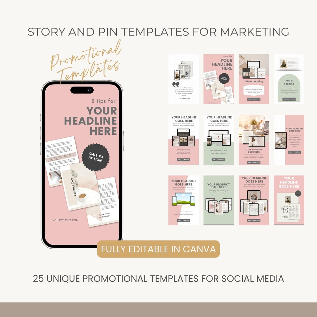 Canva Template Instagram Promotion Social Media Marketing Pinterest Pin ...