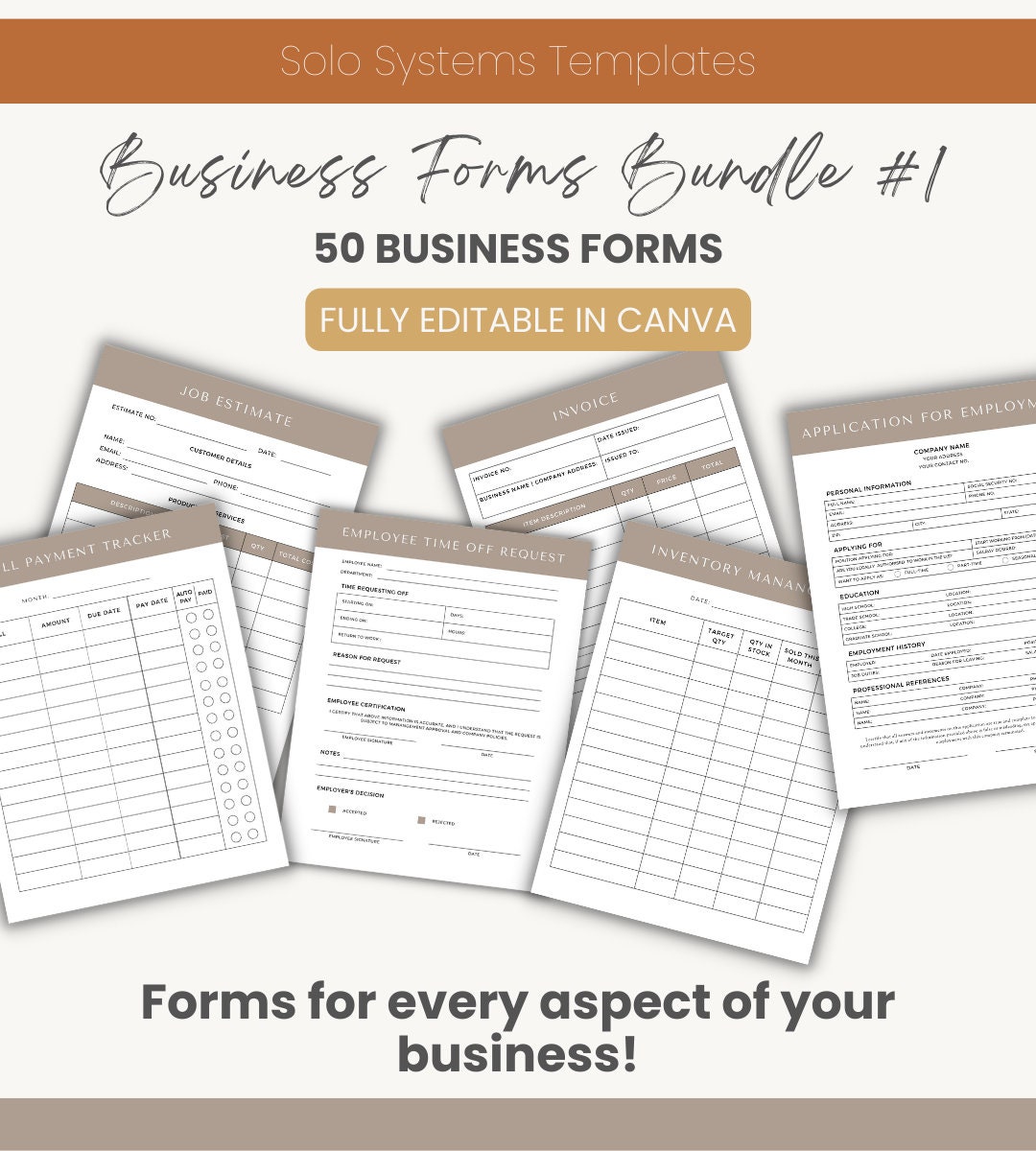 Business Bundle Templates Invoice Template Business Forms Order Form ...