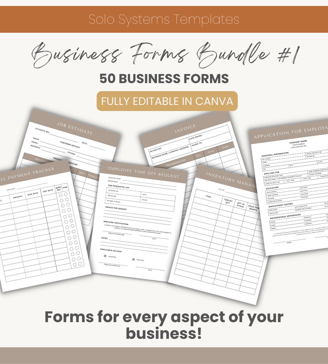 Business Bundle Templates Invoice Template Business Forms Order Form ...