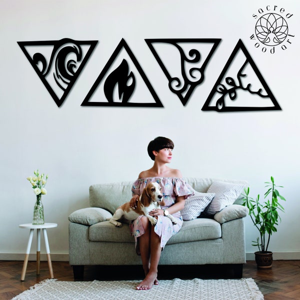 Four Elements Art Wood Wall Decor - Etsy