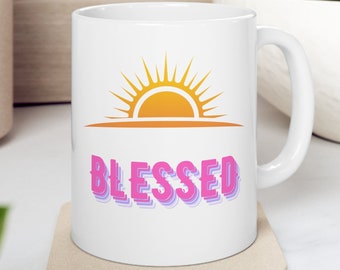 Blessed Coffee Mug Blessed Mug Blessed Gift for Mom or Grandma Gift Mom ...
