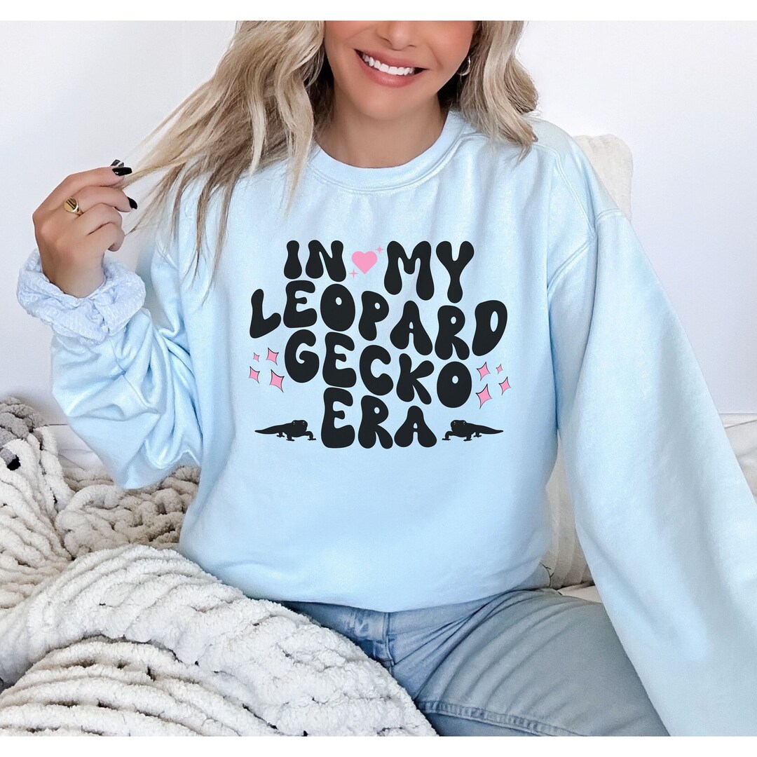 Leopard Gecko Era Comfort Colors Sweatshirt: Black & Pink Design - Etsy