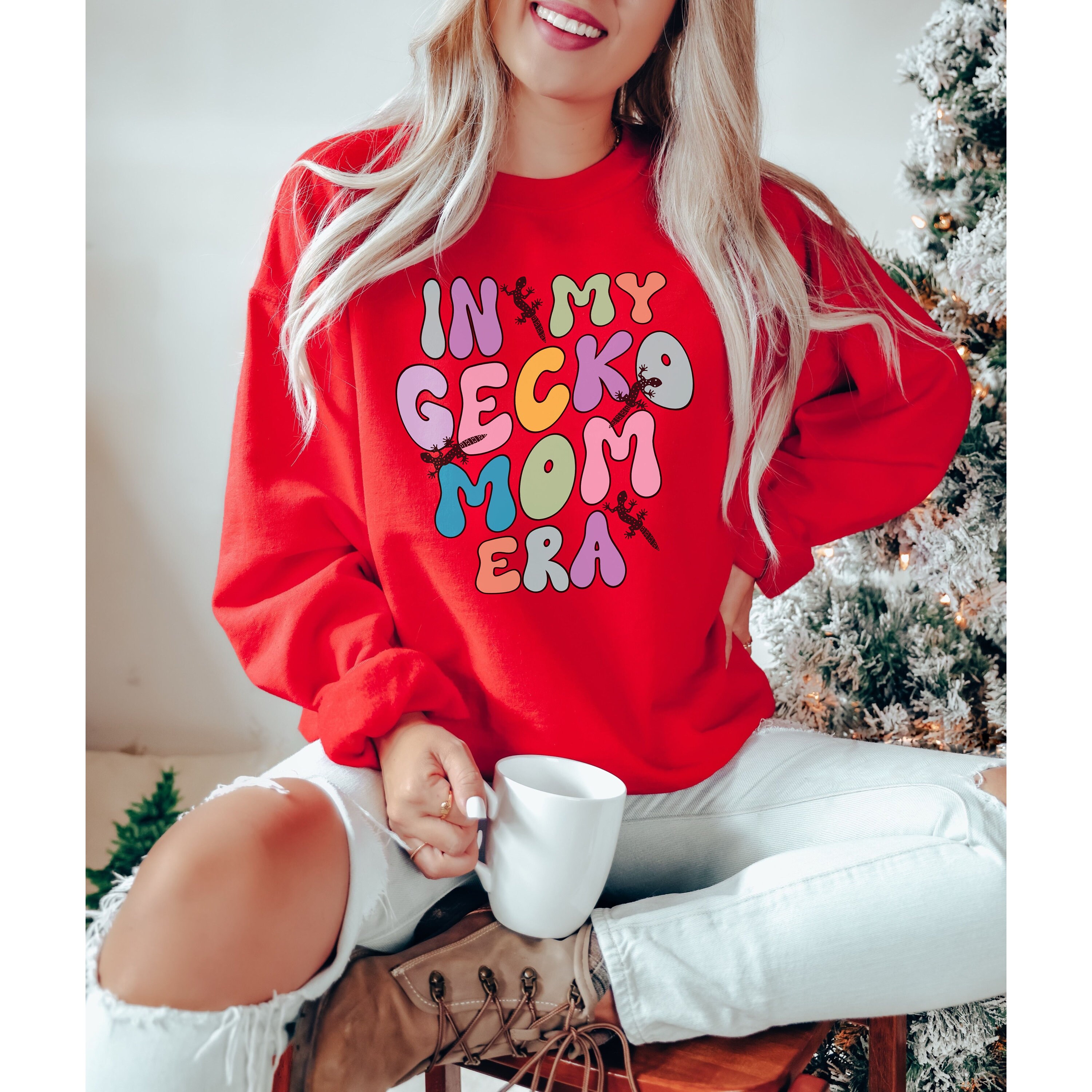 Gecko Mom Era Sweatshirt: Retro Groovy Gecko Lover Gift - Etsy