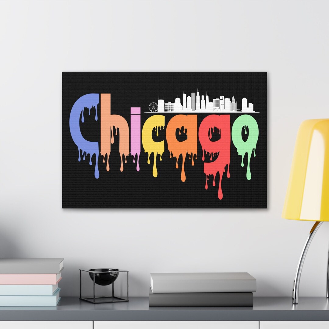 Chicago Wall Art, Chicago Skyline Decor, Chicago Souvenir, the Windy ...