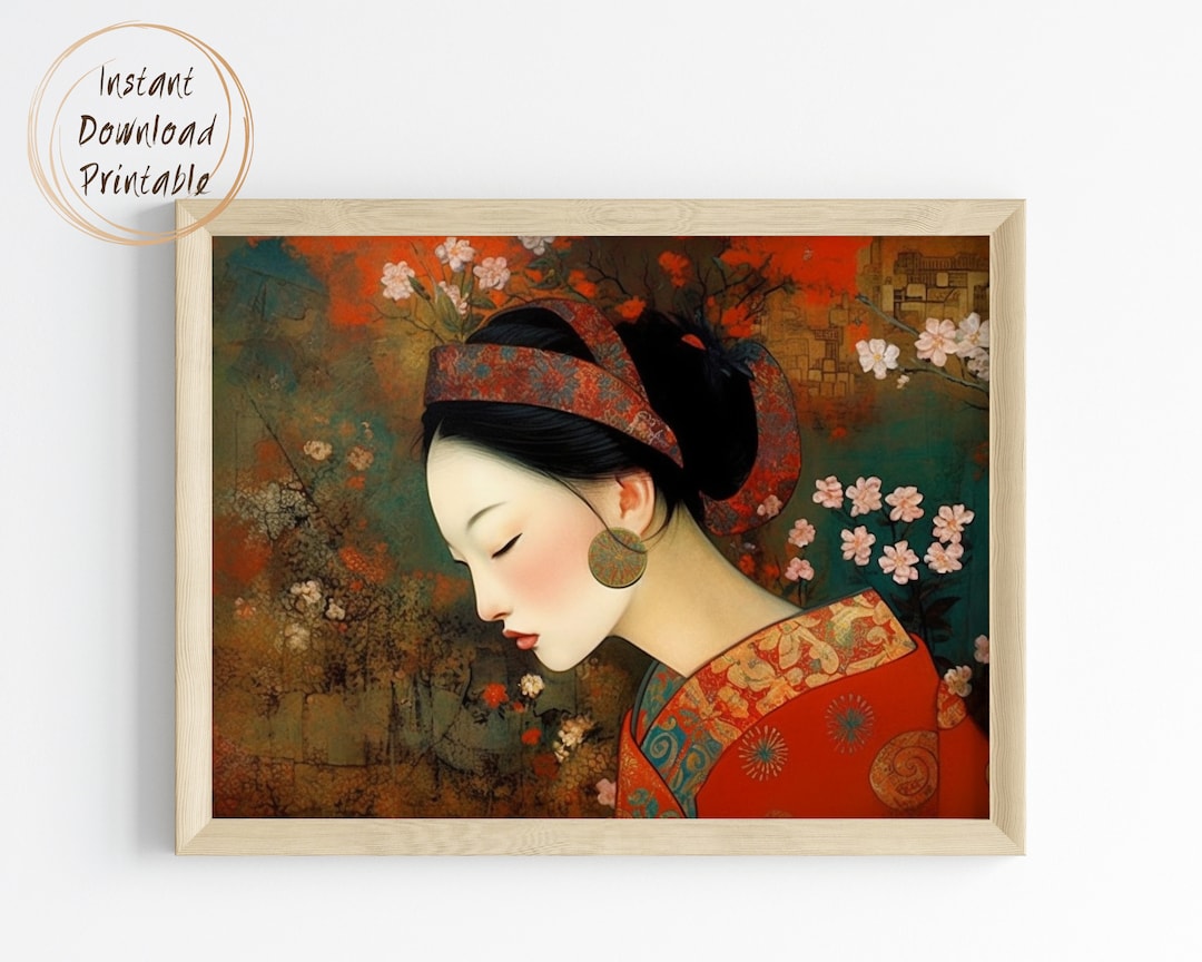 DIGITAL DOWNLOAD - Asian Woman Print, Beautiful Women Printable ...