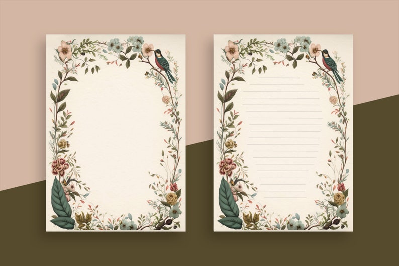 INSTANT DOWNLOAD Stationary Paper Pack, Printable Digital Sheets ...