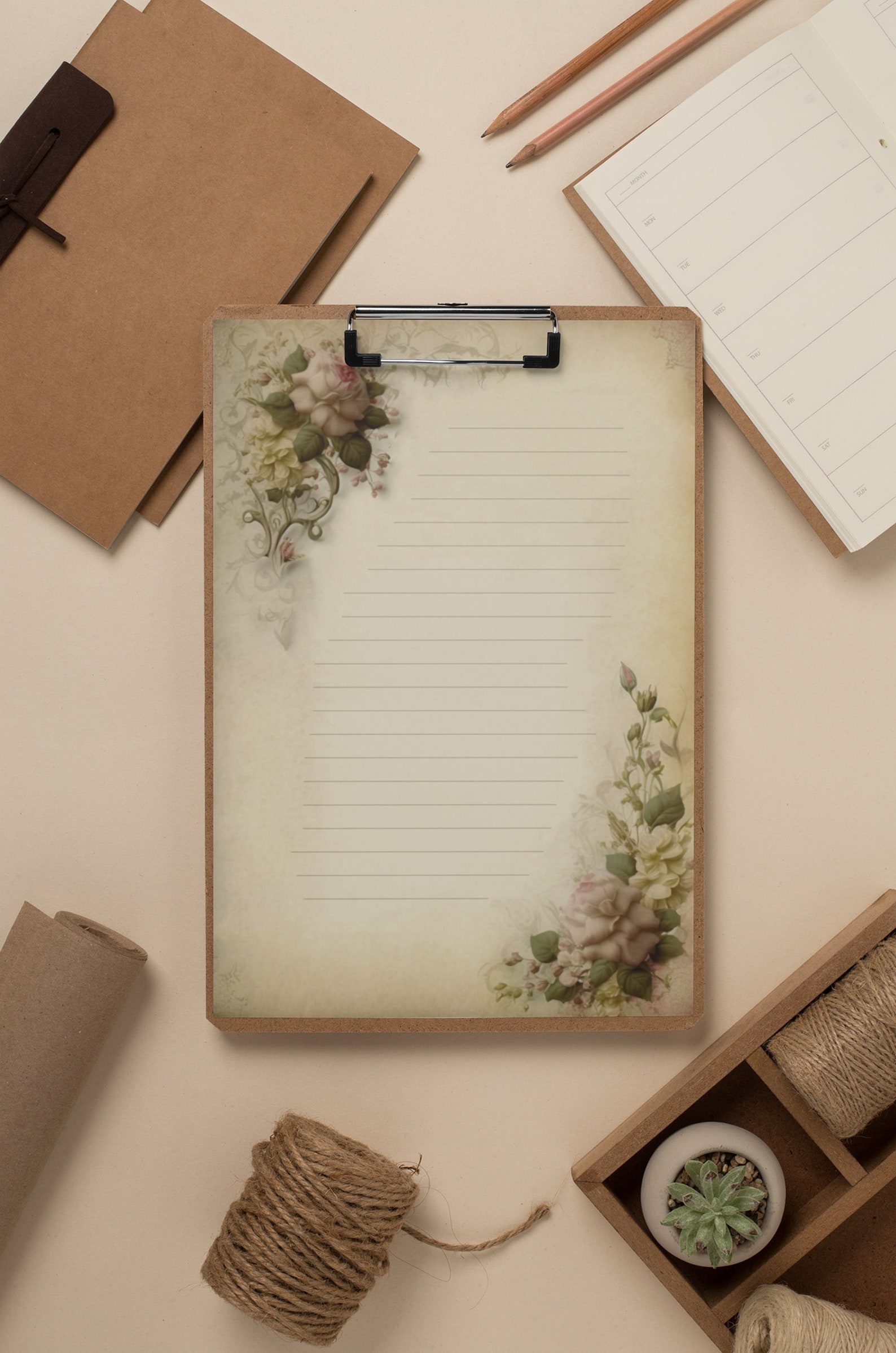 INSTANT DOWNLOAD Stationary Paper Pack, Printable Digital Sheets ...