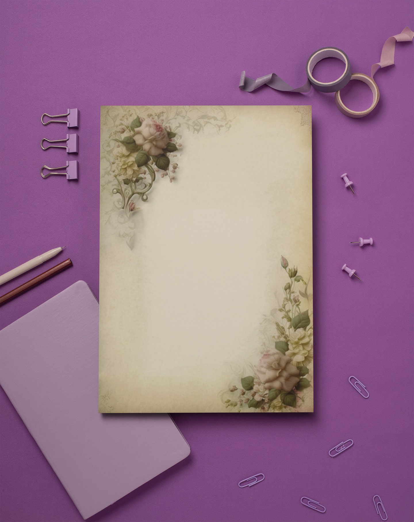 INSTANT DOWNLOAD Stationary Paper Pack, Printable Digital Sheets ...