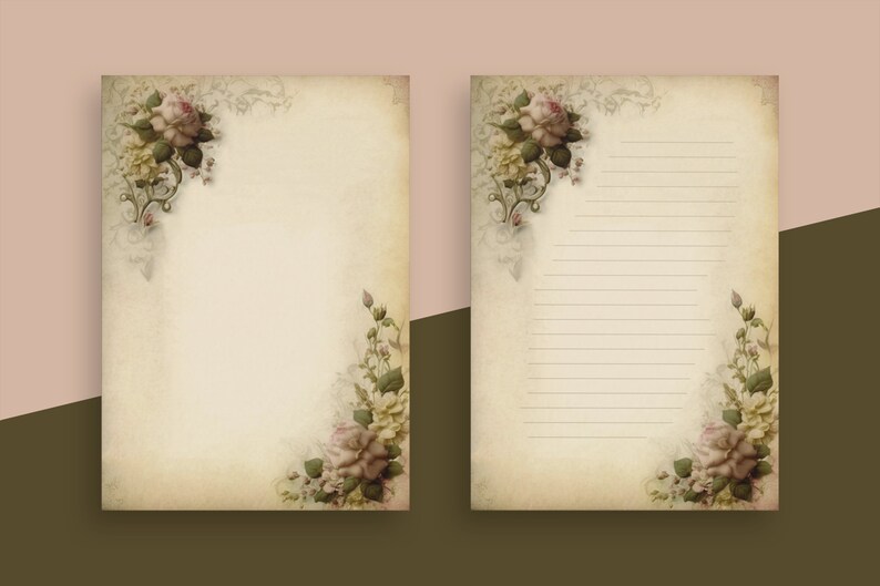 INSTANT DOWNLOAD Stationary Paper Pack, Printable Digital Sheets ...