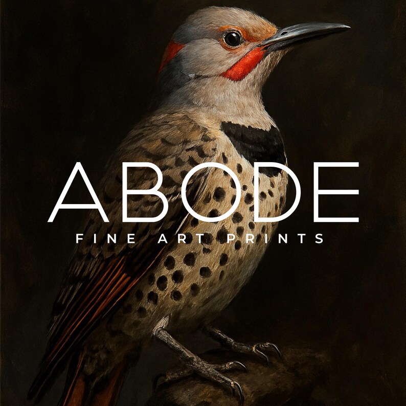 Yellowhammer (northern Flicker) FRAMED Wall Art / Bird Painting ...