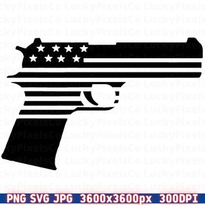 Gun & American Flag SVG 3600x3600 Px 300 DPI Vector Image - Etsy