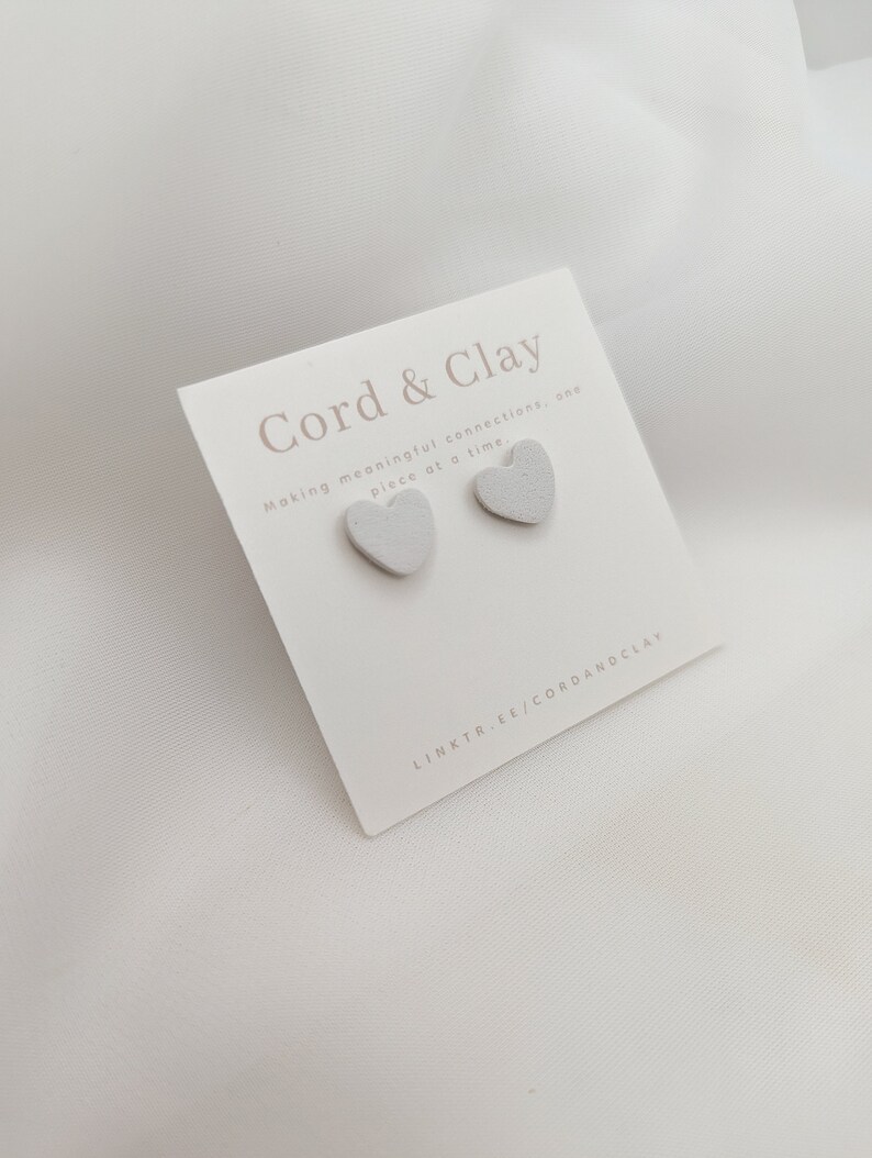 Wrenlee Light Gray Polymer Clay Basic Studs Flower Studs - Etsy