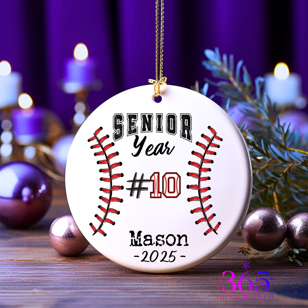 Personalized Senior Baseball Ornament, Graduation Baseball Player Gift ...