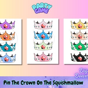 Squishmallow Birthday Game, Printable Party Poster and Birthday Crown ...