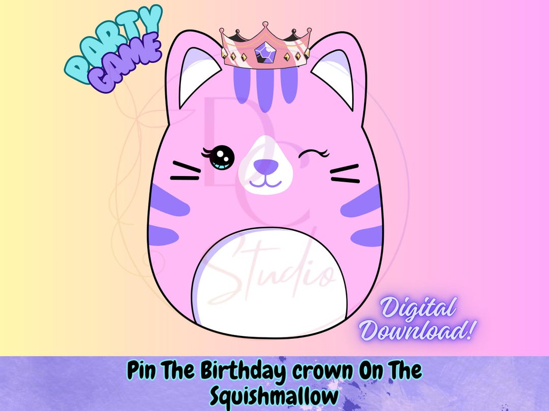Squishmallow Birthday Game, Printable Party Poster and Birthday Crown ...