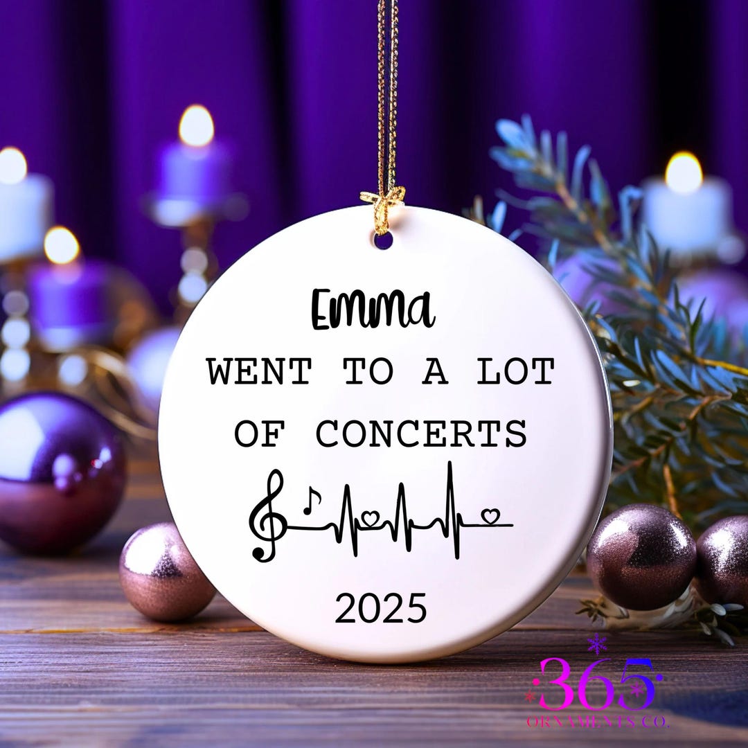 Personalized Concert Lover Ornament, 2025 Music Keepsake, Custom Music ...