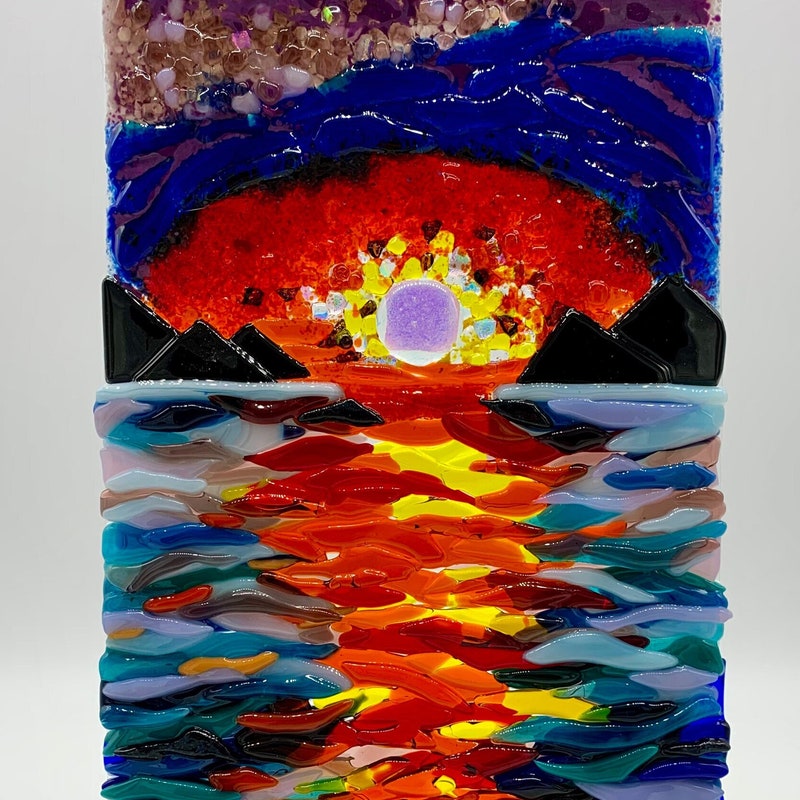 Sunset Fused Glass - Etsy