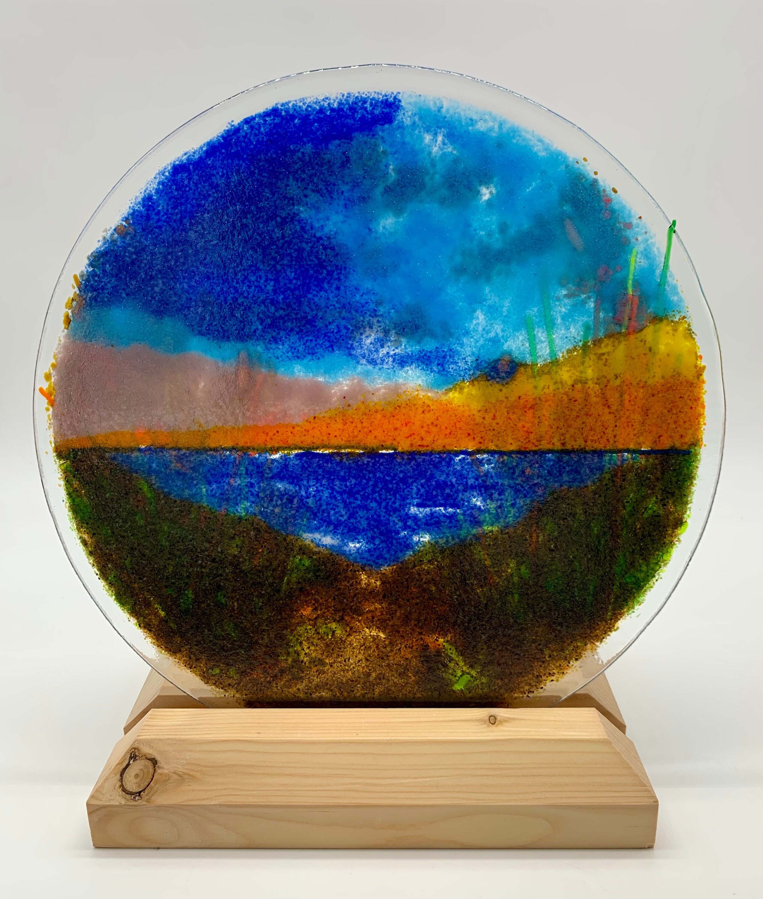 Fused Glass Art beach Sunset - Etsy