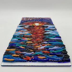 Fused Glass Art sunset Reflections - Etsy