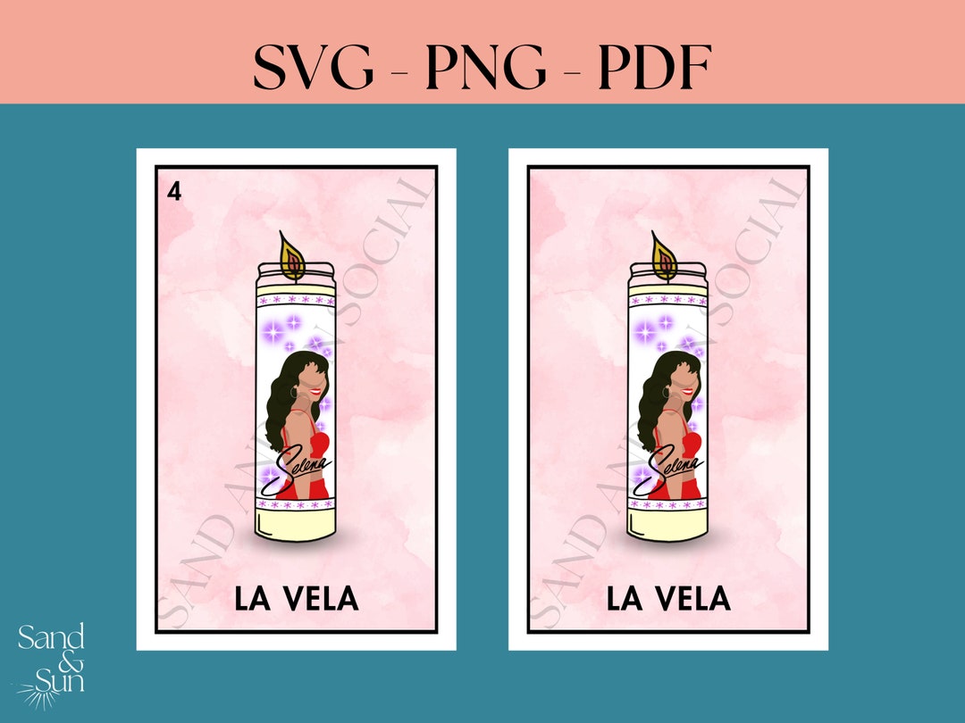 La Vela, Selena Prayer Candle, Loteria Card SVG, PNG, PDF Digital File | Instant Download - Etsy