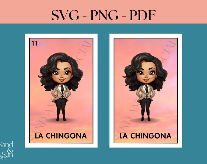 La Chingona Loteria Card SVG, PNG, PDF Digital File | Instant Download ...