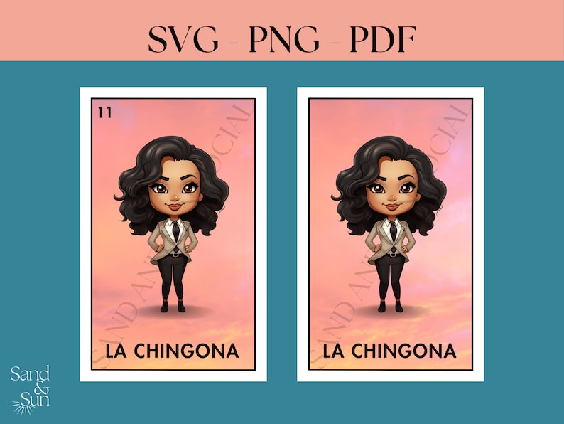 La Chingona Loteria Card SVG, PNG, PDF Digital File | Instant Download ...