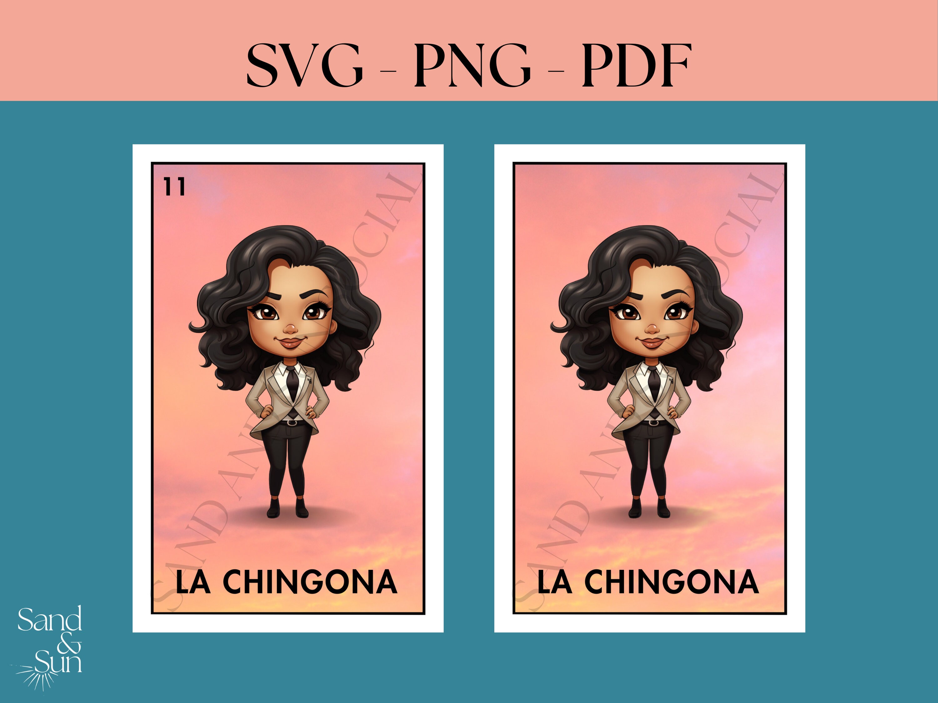 La Chingona Loteria Card SVG, PNG, PDF Digital File | Instant Download ...