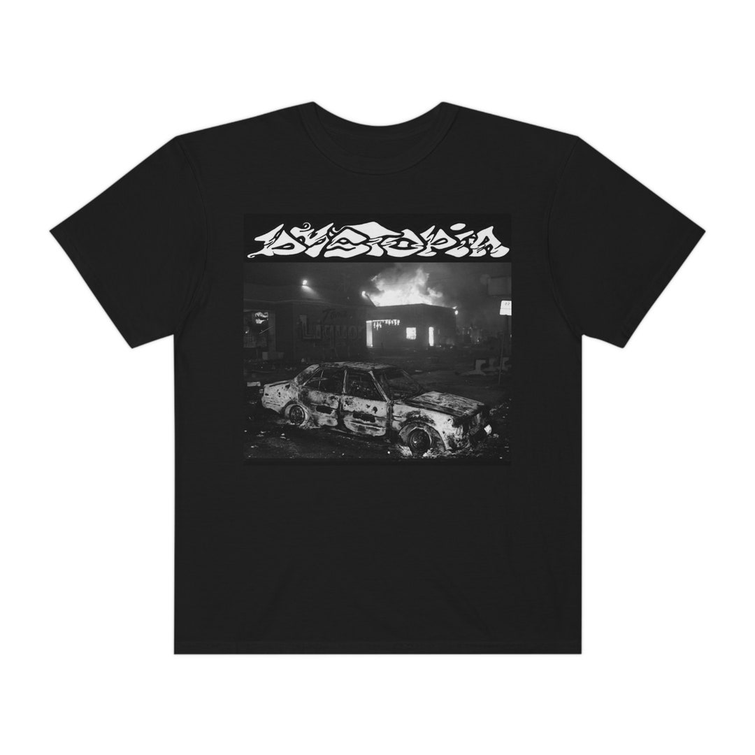 Dystopia Band Tee, Crust Punk Graphic on Comfort Colors - Etsy