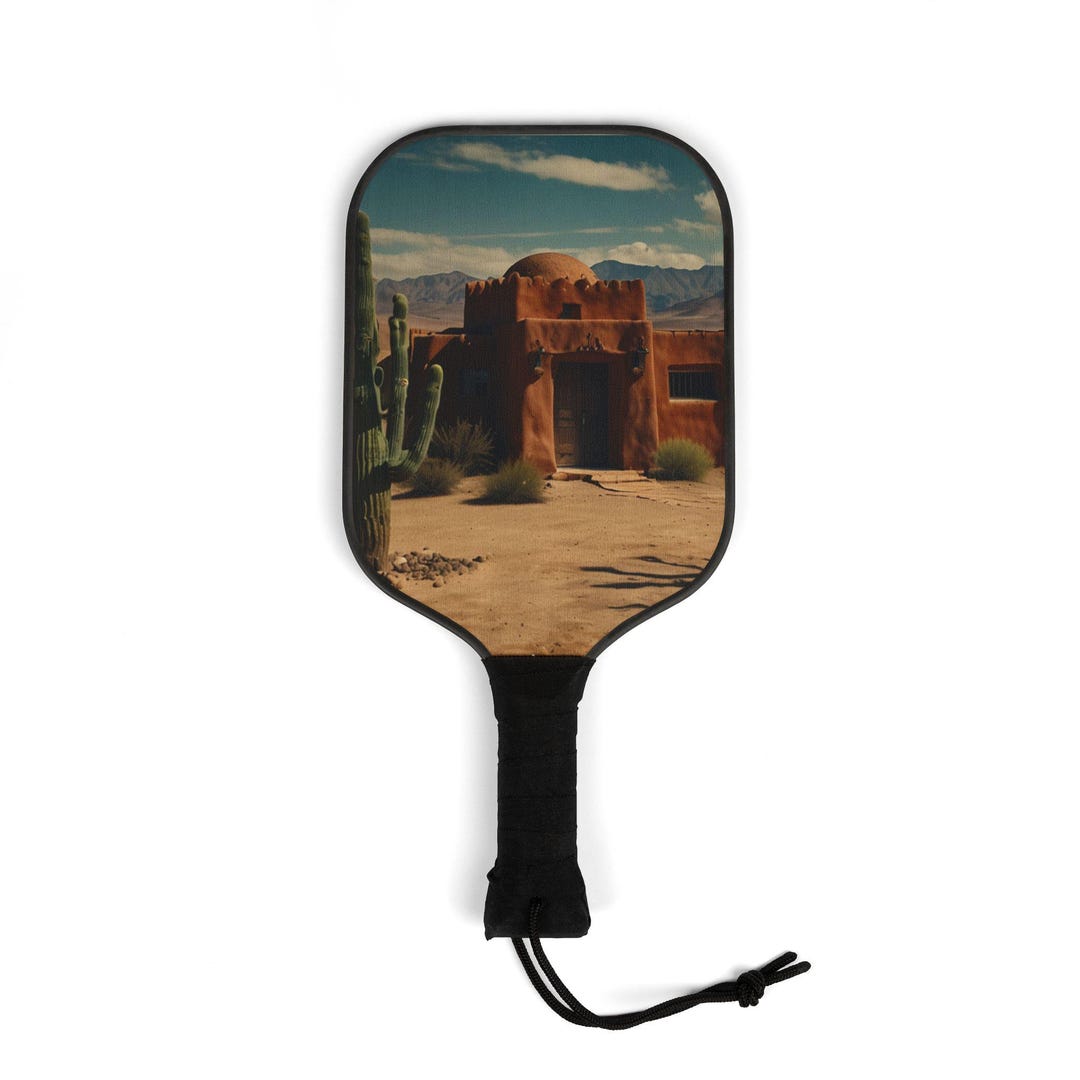 Pickleball Kit Rustic Desert Scene Pickleball Set Pueblo Home Cactus ...