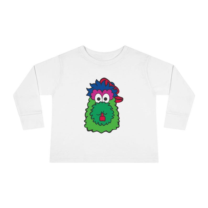 Kids Philly Green Monster Long Sleeve Shirt: Cartoon Mascot Tee - Etsy