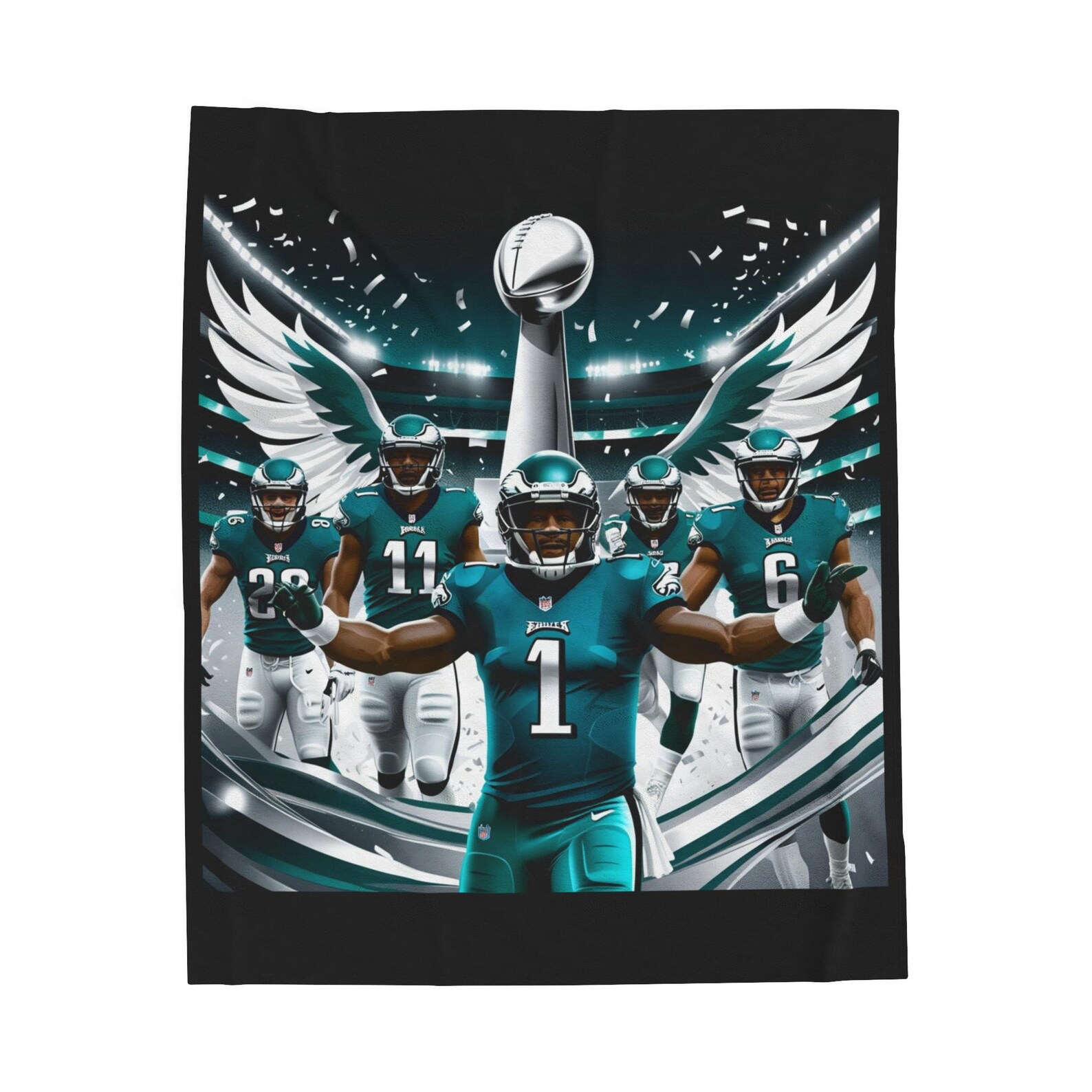 Philadelphia Eagles Super Bowl Champions Cozy Blanket Players With ...