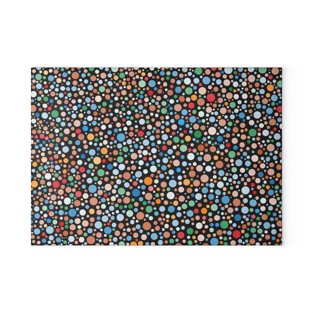 Colorful Polka Dot Pattern Glass Cutting Board | Dotted Kitchen Glass ...