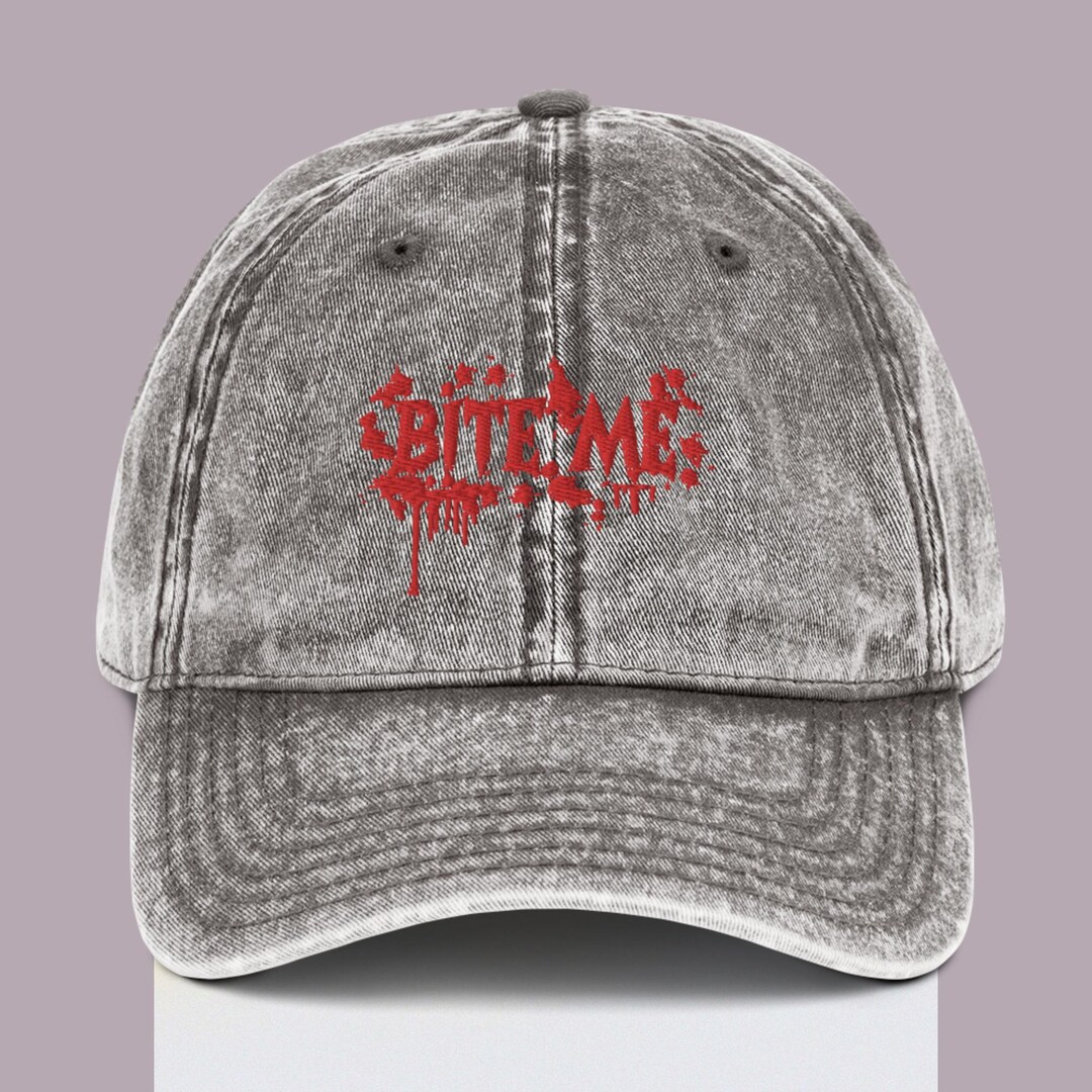 Halloween Costume Hat Vampire Funny Horror Hat Bite Me Dripping Red ...