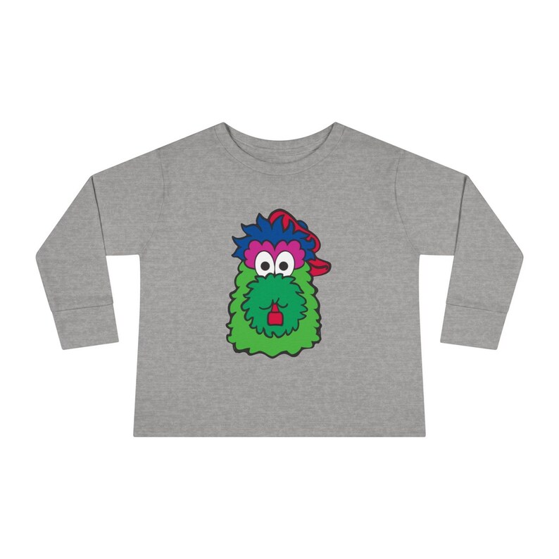 Kids Philly Green Monster Long Sleeve Shirt: Cartoon Mascot Tee - Etsy