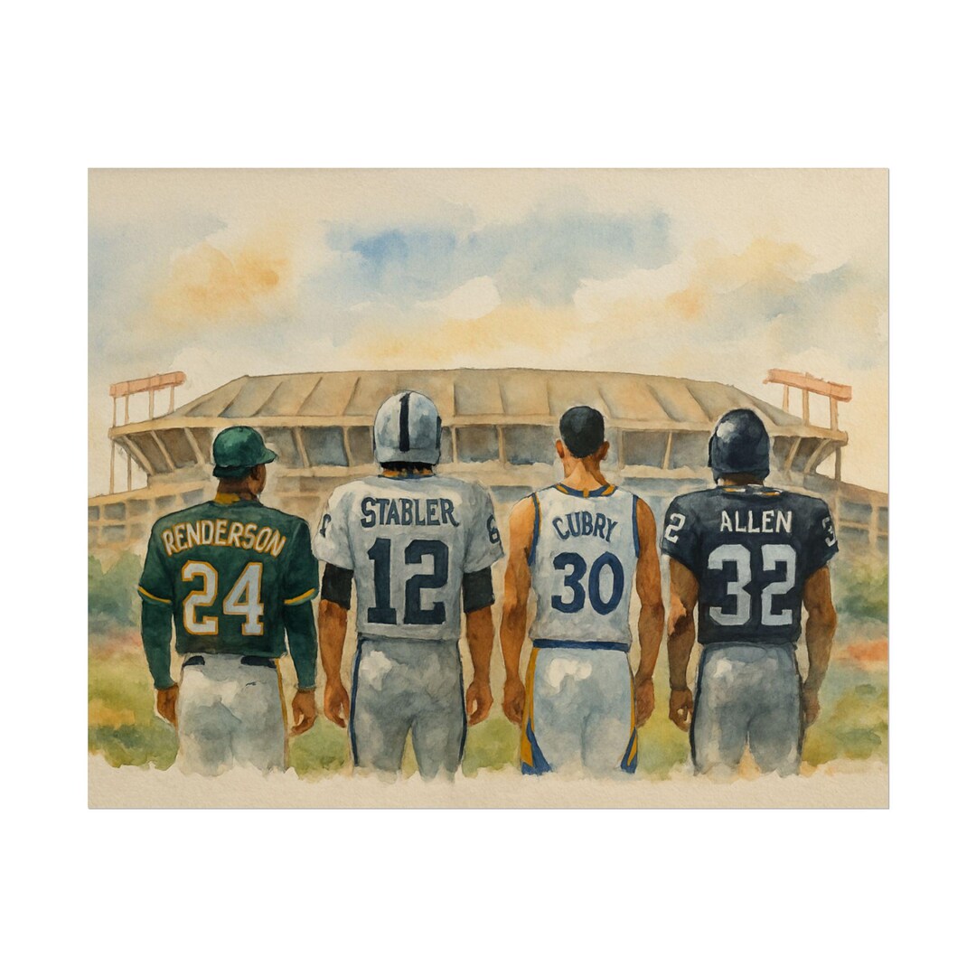 Oakland Sports Legends Poster | Henderson Stabler Curry Allen ...