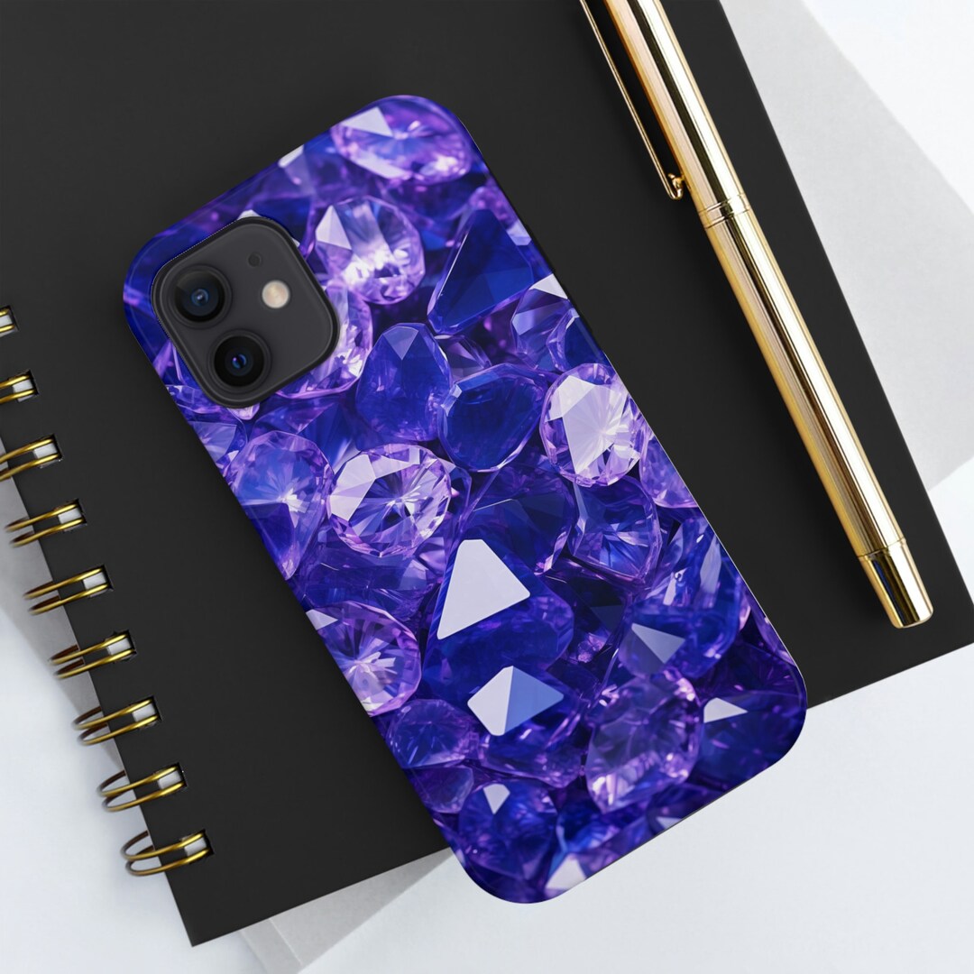 Amythest Gemstone Pattern, February Birthstone, Tough Phone Cases ...