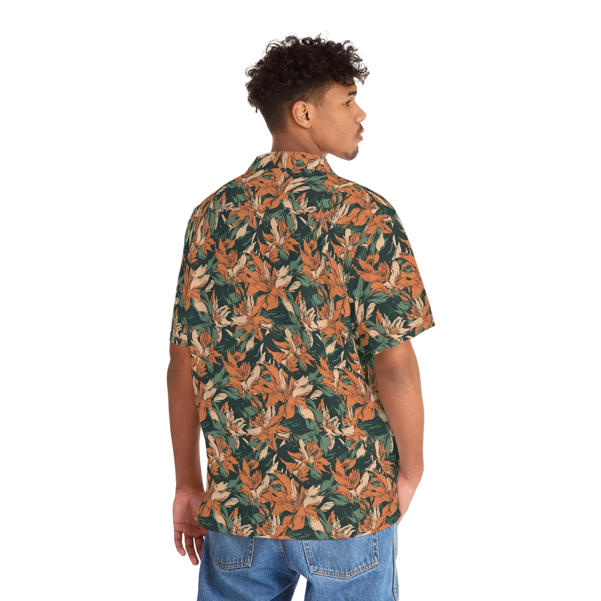 Men's Rhodesian Brushstroke Camo Inspired Hawaiian Shirt, Vacation ...