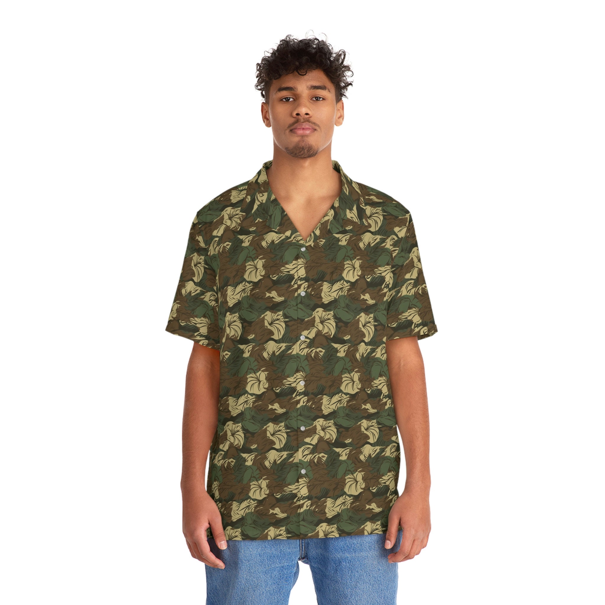 Men's Rhodesian Brushstroke Camo Inspired Men's Hawaiian Shirt 2 ...