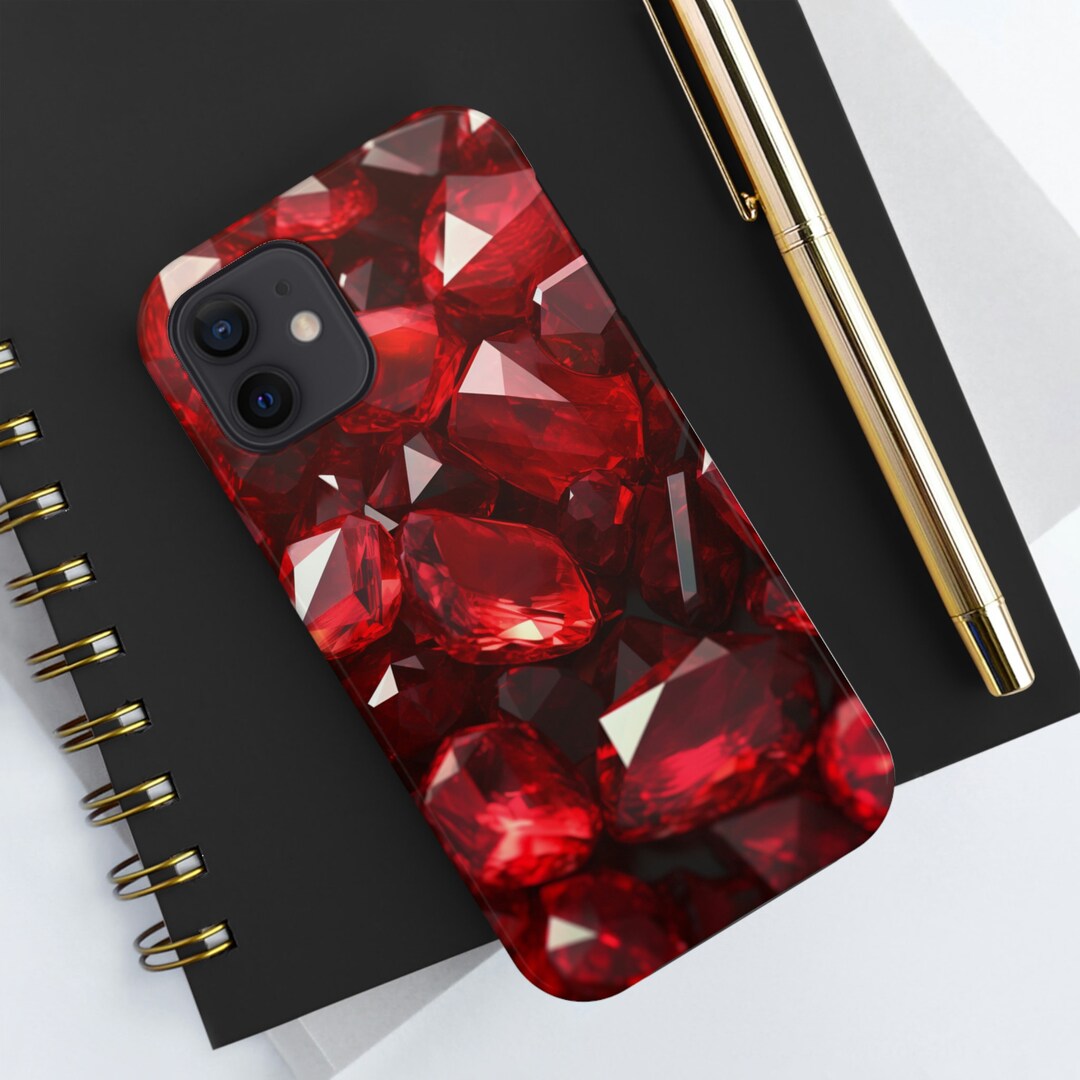 Ruby Gemstone Pattern, July Birthstone, Tough Phone Cases, iPhone Case ...