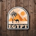 Egypt Pyramids Glossy Sticker Retro Travel Sticker Pyramid Sticker ...